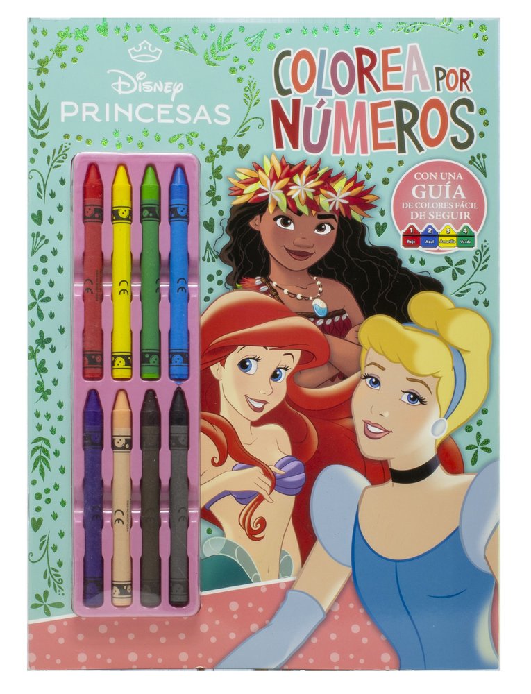 PRINCESAS COLOREA POR NUMEROS CON CERAS - Livriz Sell - Distribuidor de ...