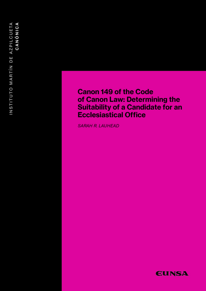 CANON 149 OF THE CODE OF CANON LAW - Livriz Sell - Distribuidor de Libros